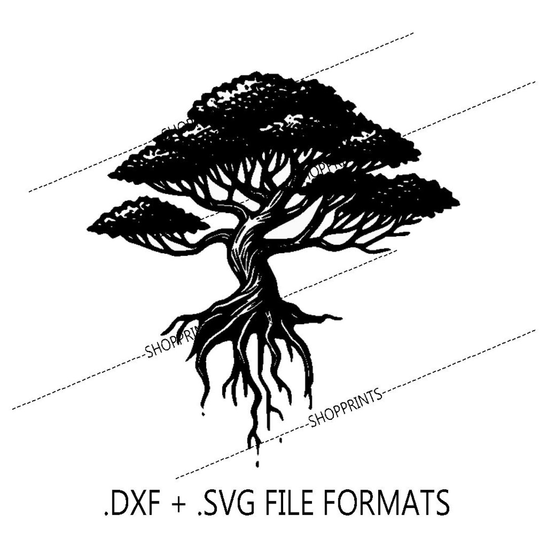 Mountain Tree – SVG & DXF Digital File - Etsy