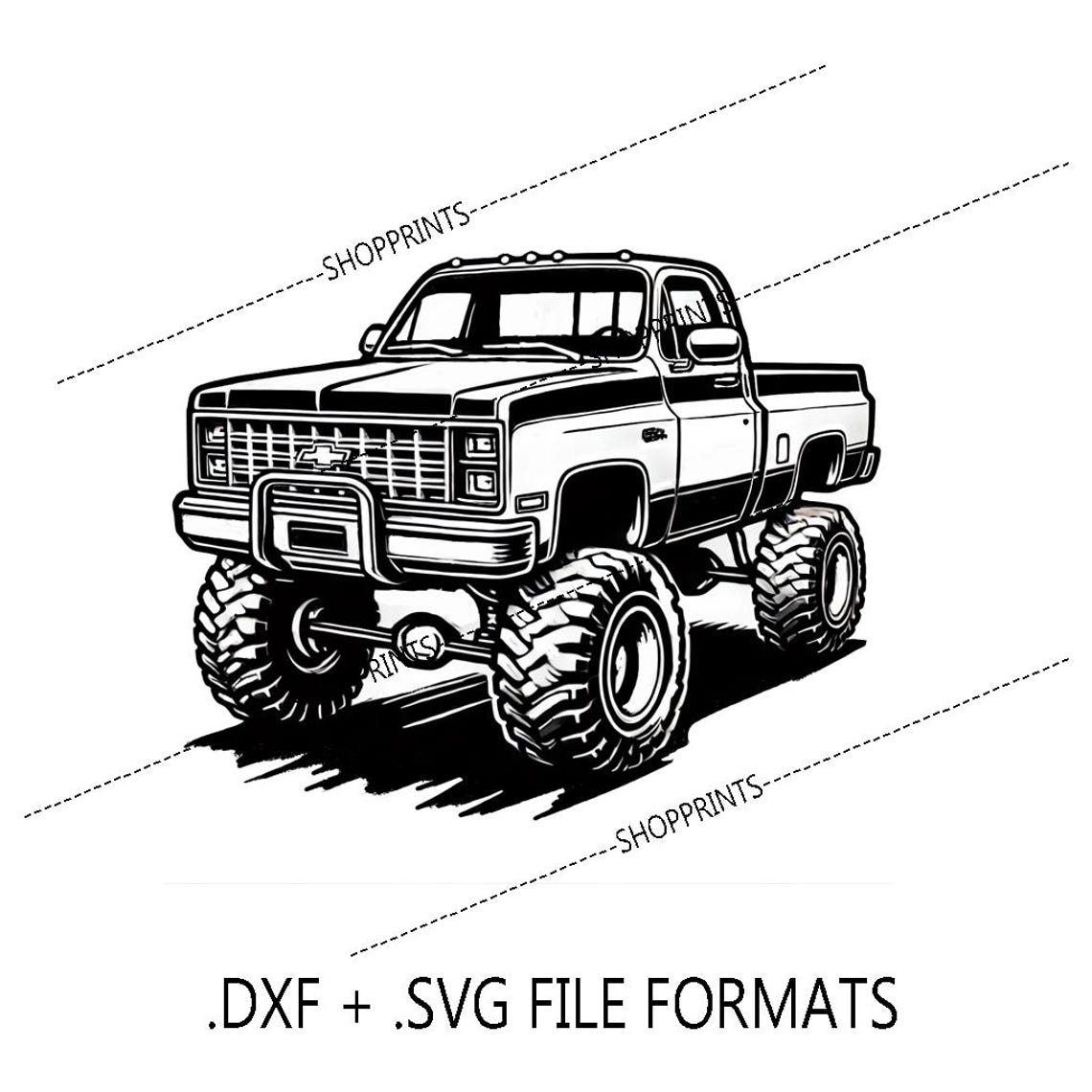 Mud Romper Truck - SVG & DXF Digital File - Etsy