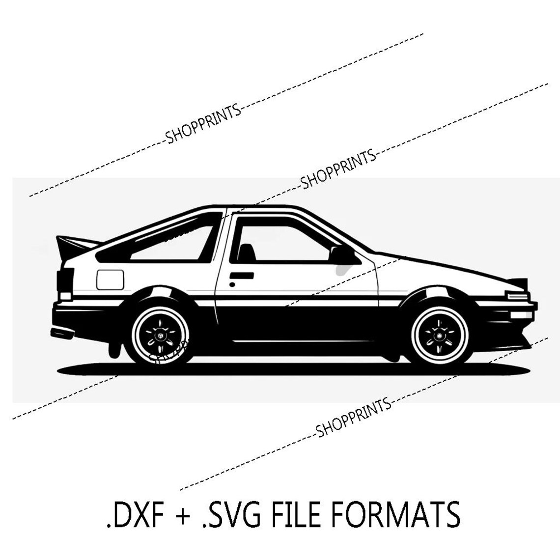 AE86 Sports Car - SVG & DXF Files - Etsy