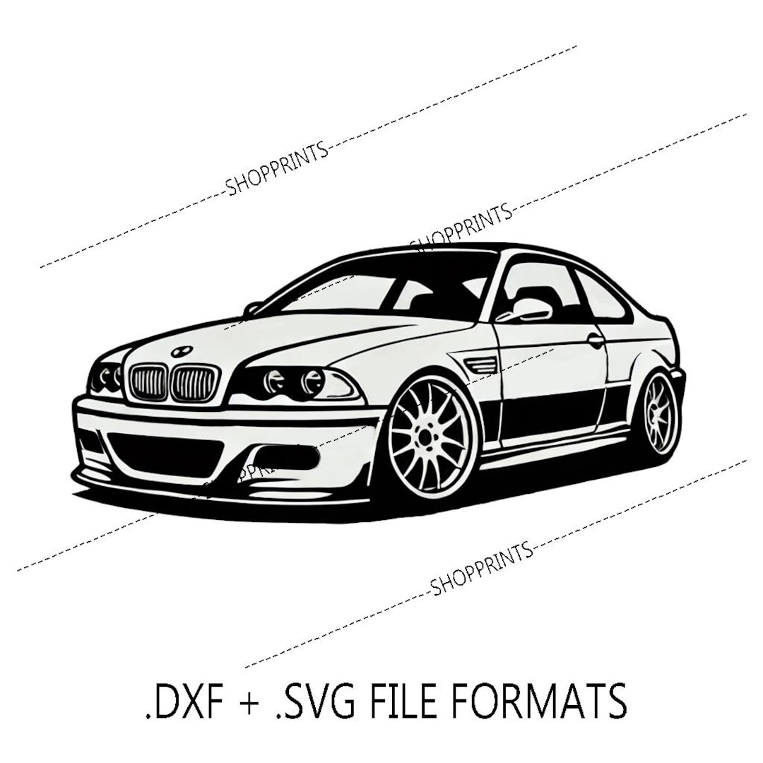 E46 M3 Sports Car- SVG & DXF Digital File - Etsy