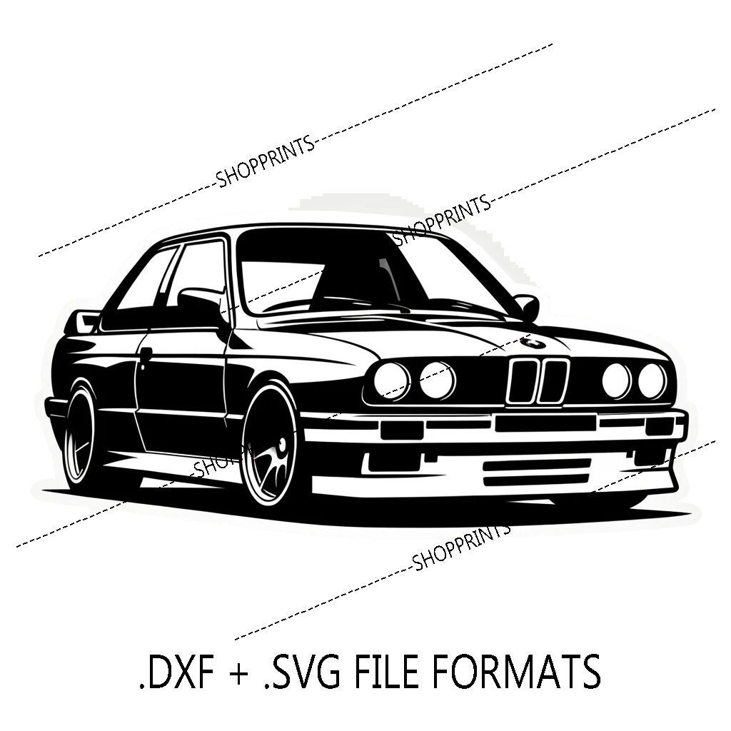 E30 M3 – SVG & DXF Digital File - Etsy