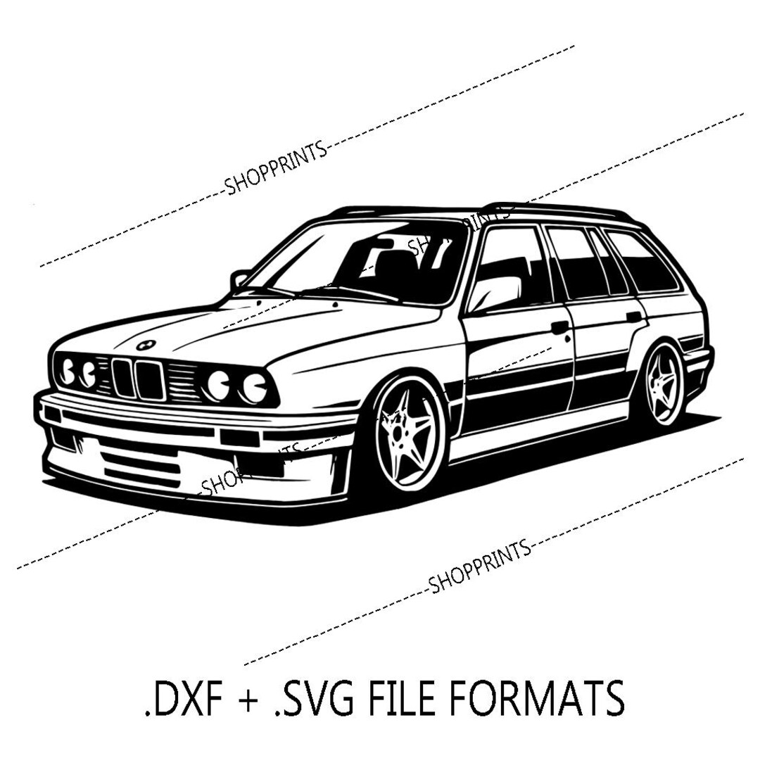 BMW M3 Wagon SVG & DXF File - Etsy