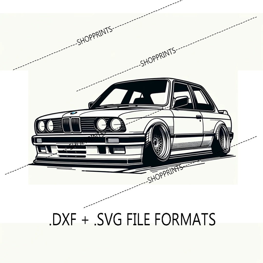 BMW E30 SVG DXF File - Etsy