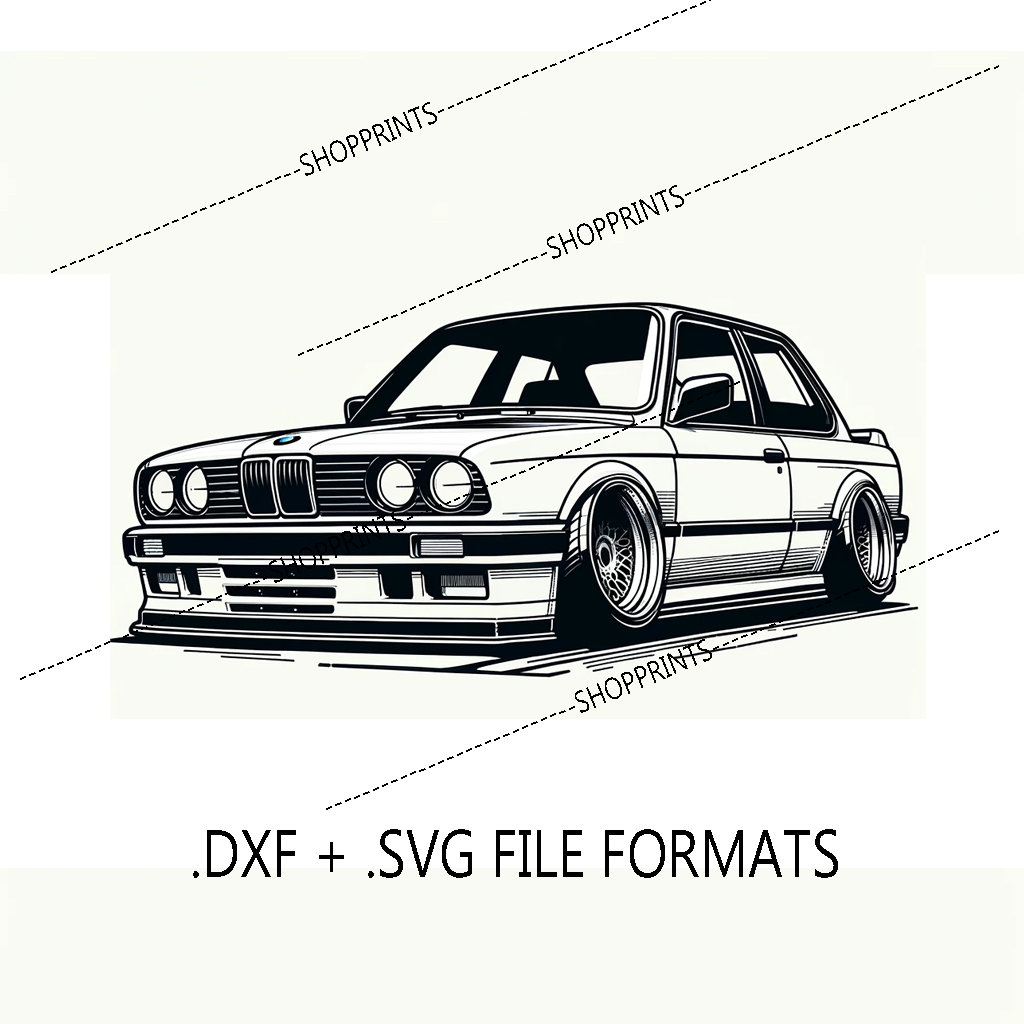 BMW E30 SVG DXF File - Etsy