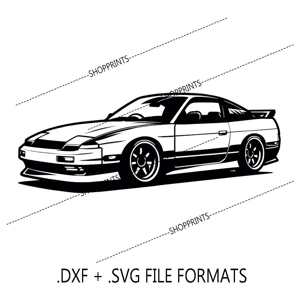 Drift Car 240sx– SVG & DXF Digital File - Etsy