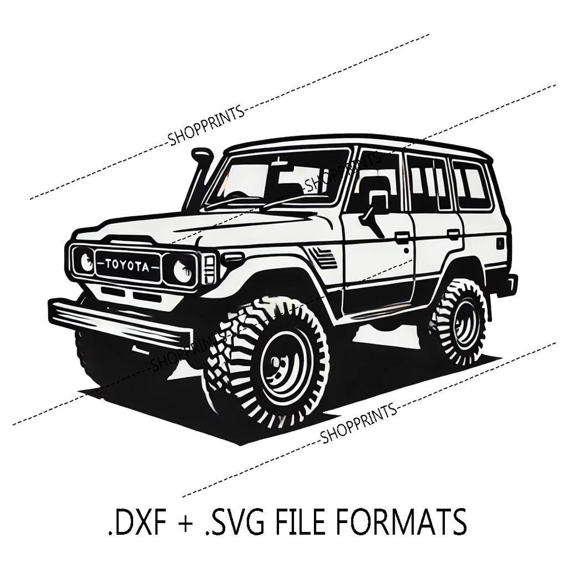 Toyota Land Cruiser LJ70 SVG & DXF File - Etsy