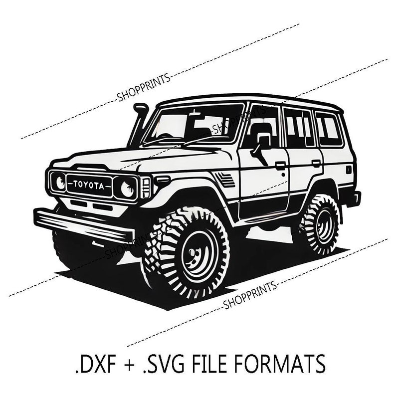 Toyota Land Cruiser LJ70 SVG & DXF File - Etsy