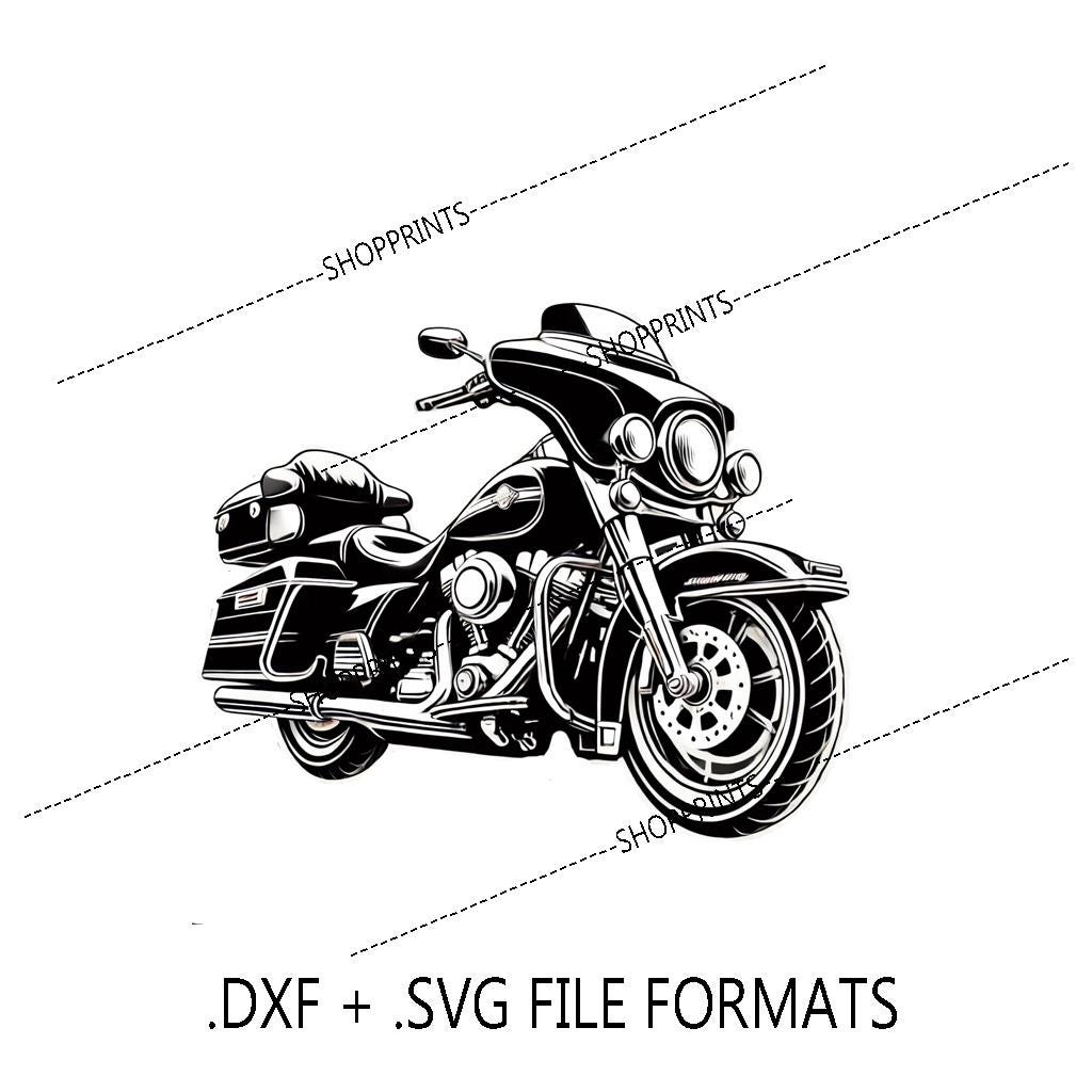 Motorcycle Road King - SVG & DXF File - Etsy
