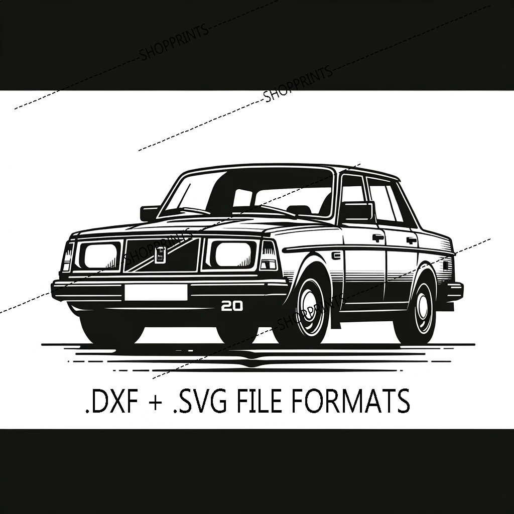 Volvo 240 Digital File Laser CNC DXF SVG - Etsy