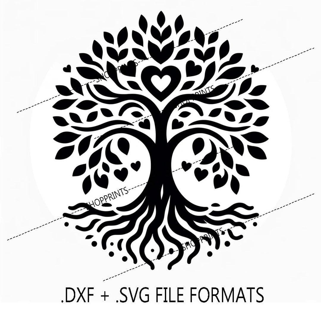 Oak Mother Earth Tree 2 SVG & DXF - Etsy