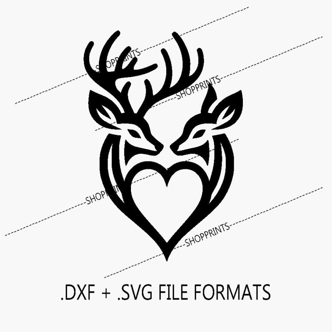 Deer Family Love DXF and SVG Digital File - Etsy
