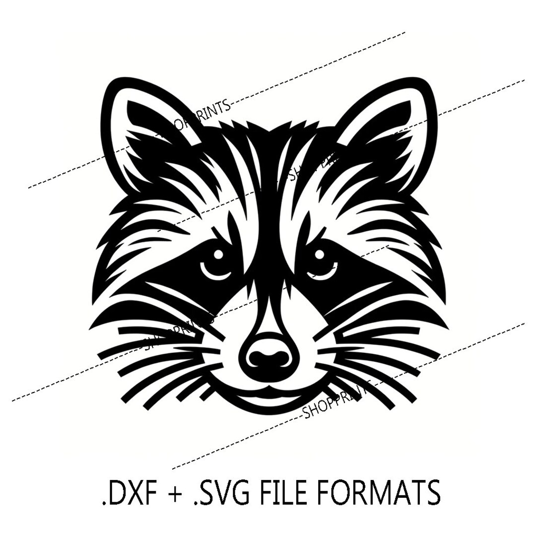 Racoon SVG & DXF - Etsy