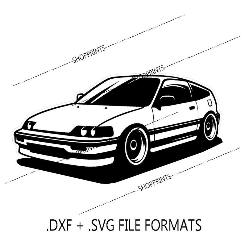 CRX Car SVG & DXF Digital File - Etsy
