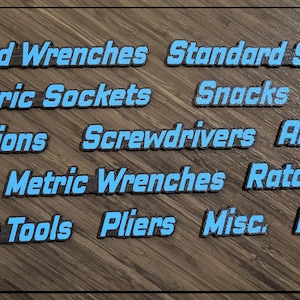 Tool Box Badges - 13 Magnetic Non-slip Drawer Labels - Etsy