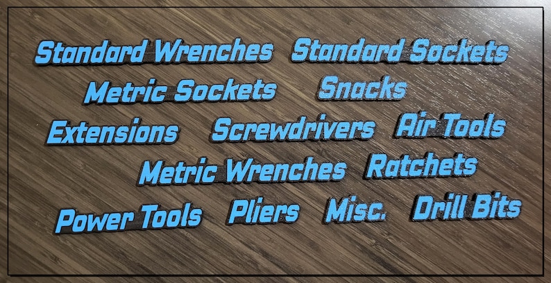 Tool Box Badges - 13 Magnetic Non-slip Drawer Labels - Etsy