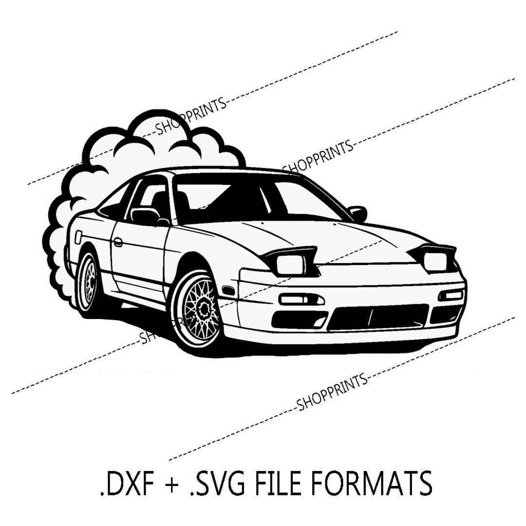 Drift Car 240sx Drift Slide– SVG & DXF Digital File - Etsy