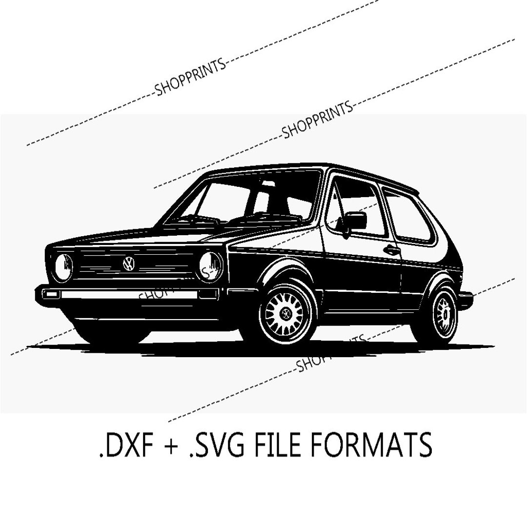 Volkswagon Mk1 Mk2 SVG & DXF Digital File - Etsy