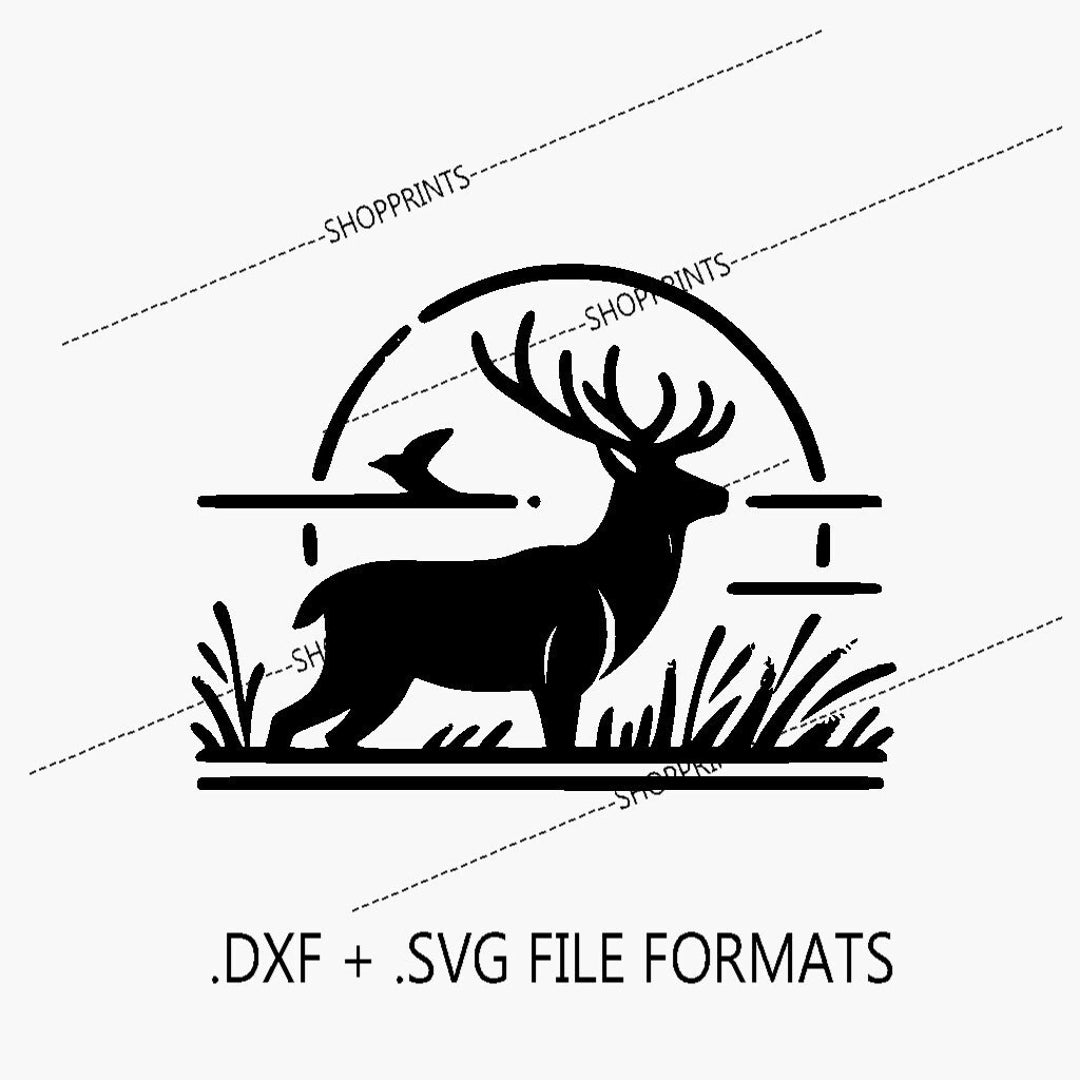 Deer Hunter DXF & SVG Digital File - Etsy