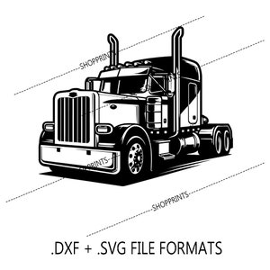 Trucker Big Rig SVG & DXF - Etsy