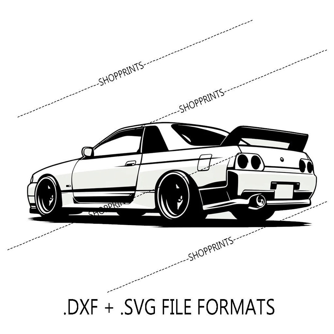 R32 Skyline SVG & DXF Digital File - Etsy Canada