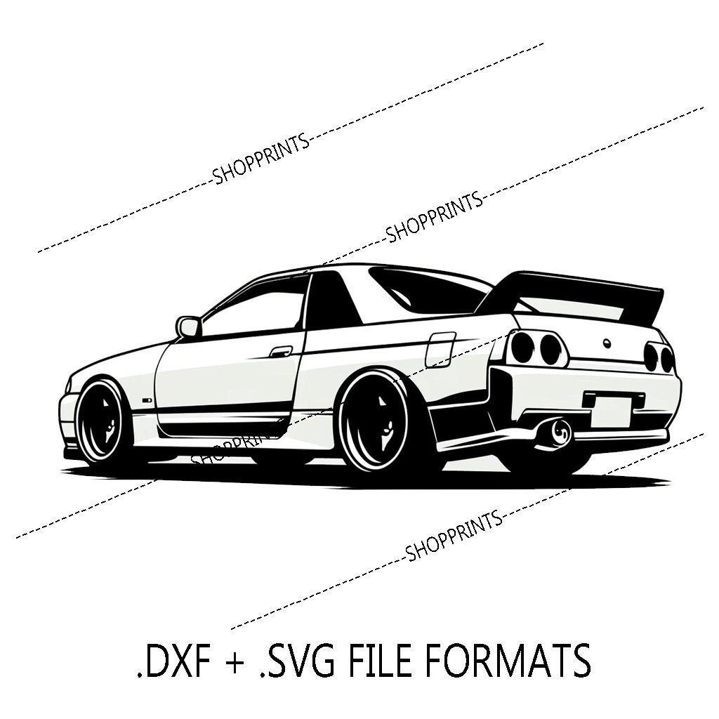 R32 Skyline – SVG & DXF Digital File - Etsy