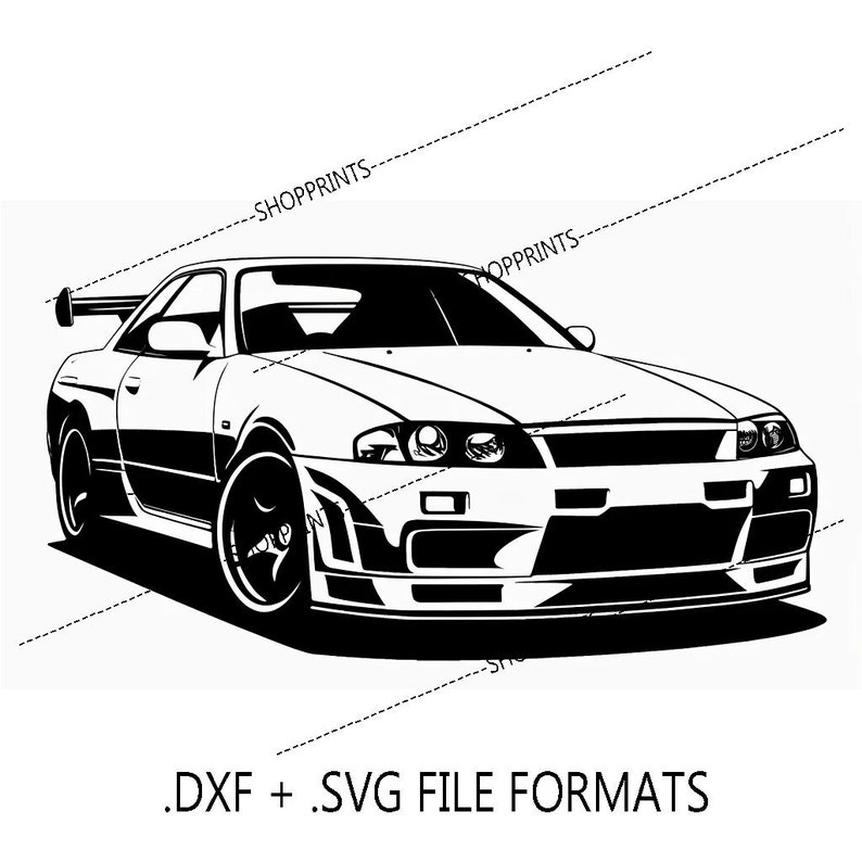 R33 Skyline – SVG & DXF Digital File - Etsy