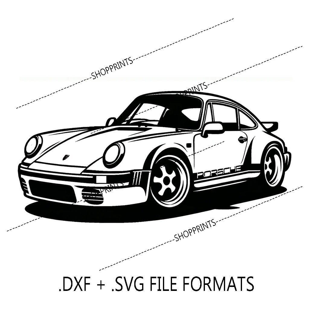 Porsche 949 SVG & DXF Digital File - Etsy