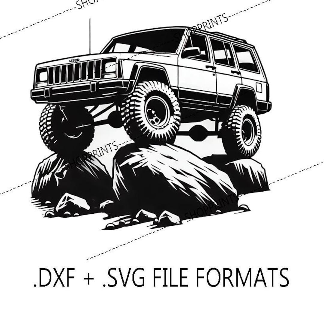 Jeep XJ Rock Crawling SVG & DXF Digital File - Etsy