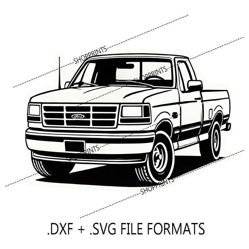 Ford F-250 Truck SVG & DXF File - Etsy