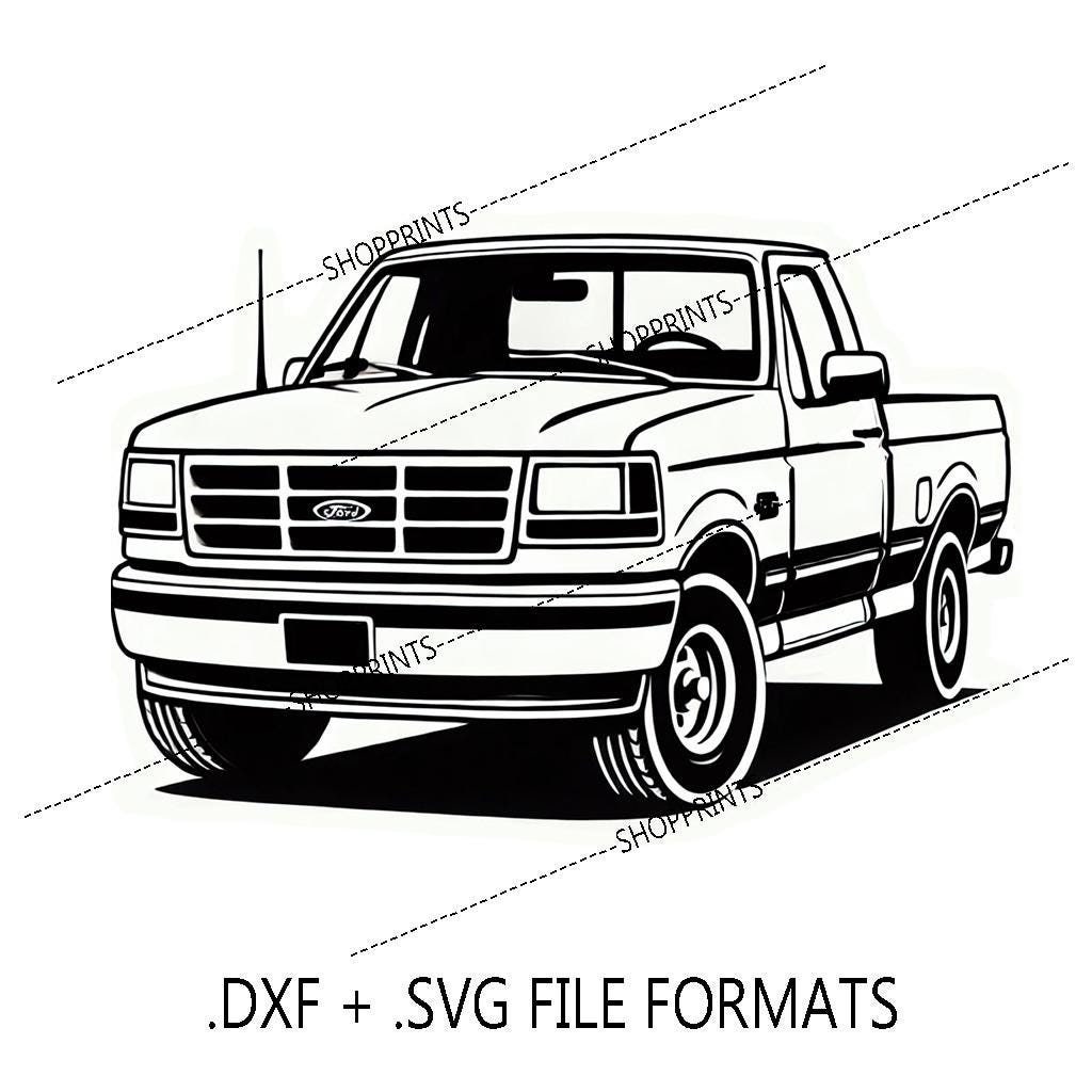 Ford F-250 Truck SVG & DXF File - Etsy