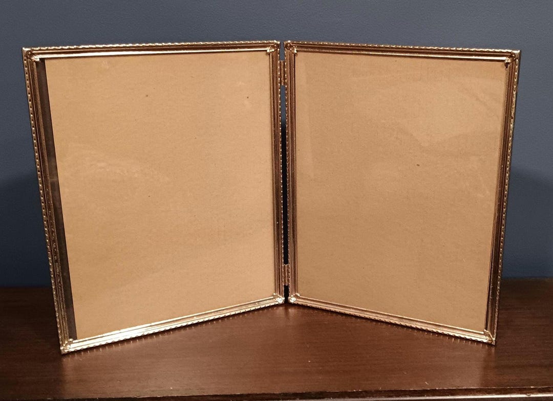 8x10 Vintage Late 1950s/early 1960's Folding Brass Metal Picture Frames ...