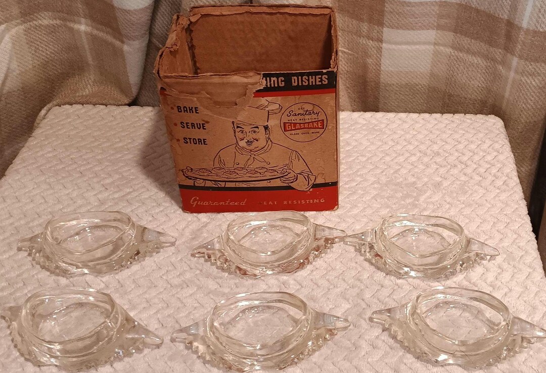 Mckee Glasbake Crab Shell Baking Dishes Set of Six - Etsy