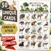 Wildlife Bingo: Embark on a Wild Quest With 50 Unique Printable Cards ...