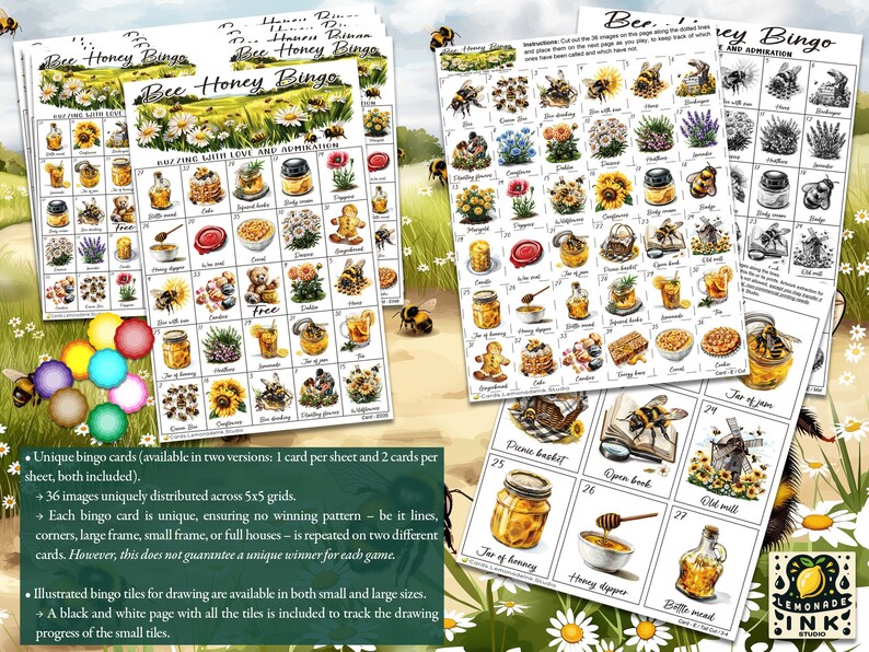 Bee Honey Bingo: Celebrating the Sweetness of Nature With 50 Unique ...