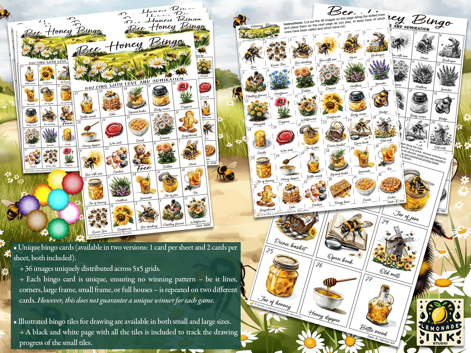 Bee Honey Bingo: Celebrating the Sweetness of Nature With 50 Unique ...