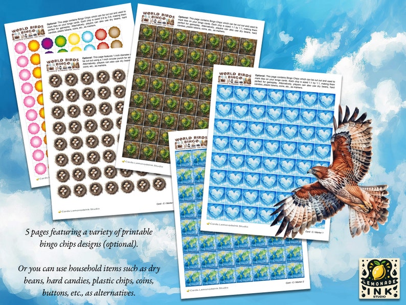 World Birds Bingo: Feathered Rainbows With 150 Unique Printable Cards ...