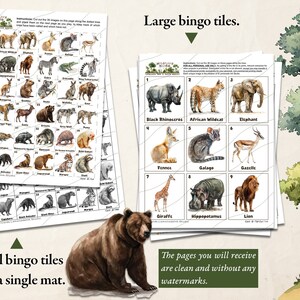 Wildlife Bingo: Embark on a Wild Quest With 50 Unique Printable Cards ...