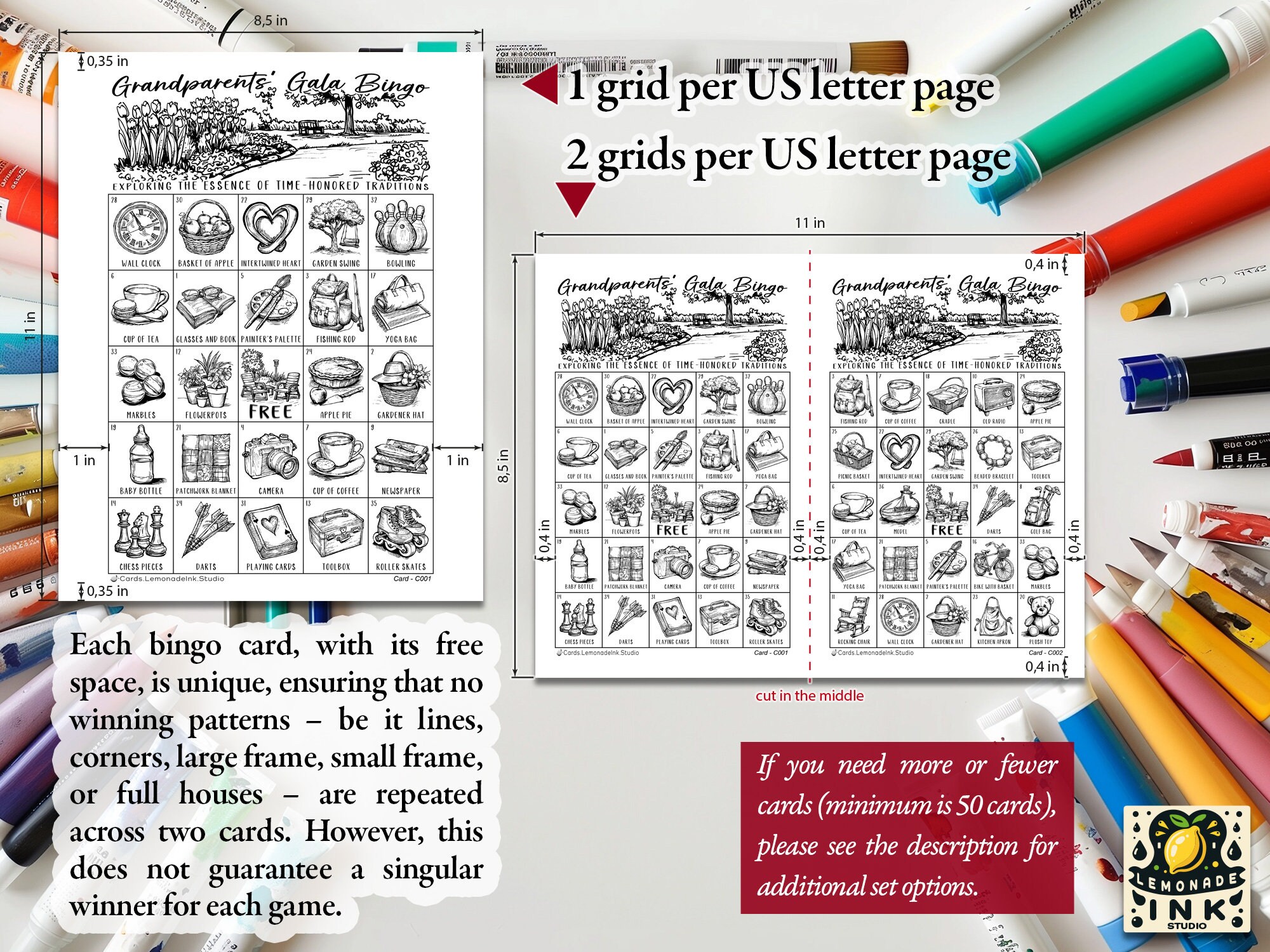 Grandparents' Gala Bingo: Color-in With 150 Unique Printable Cards ...