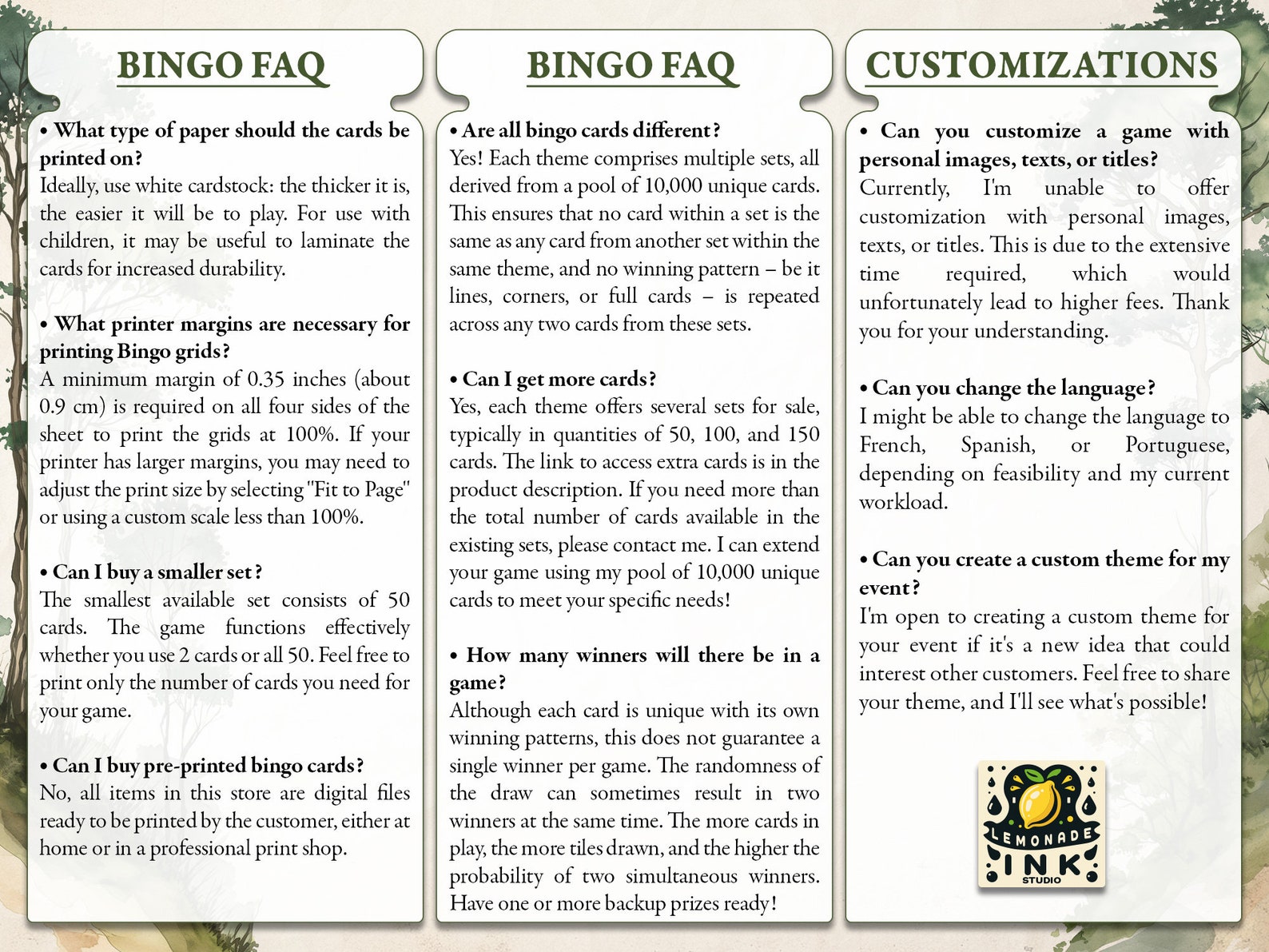 Wildlife Bingo: Embark on a Wild Quest With 50 Unique Printable Cards ...