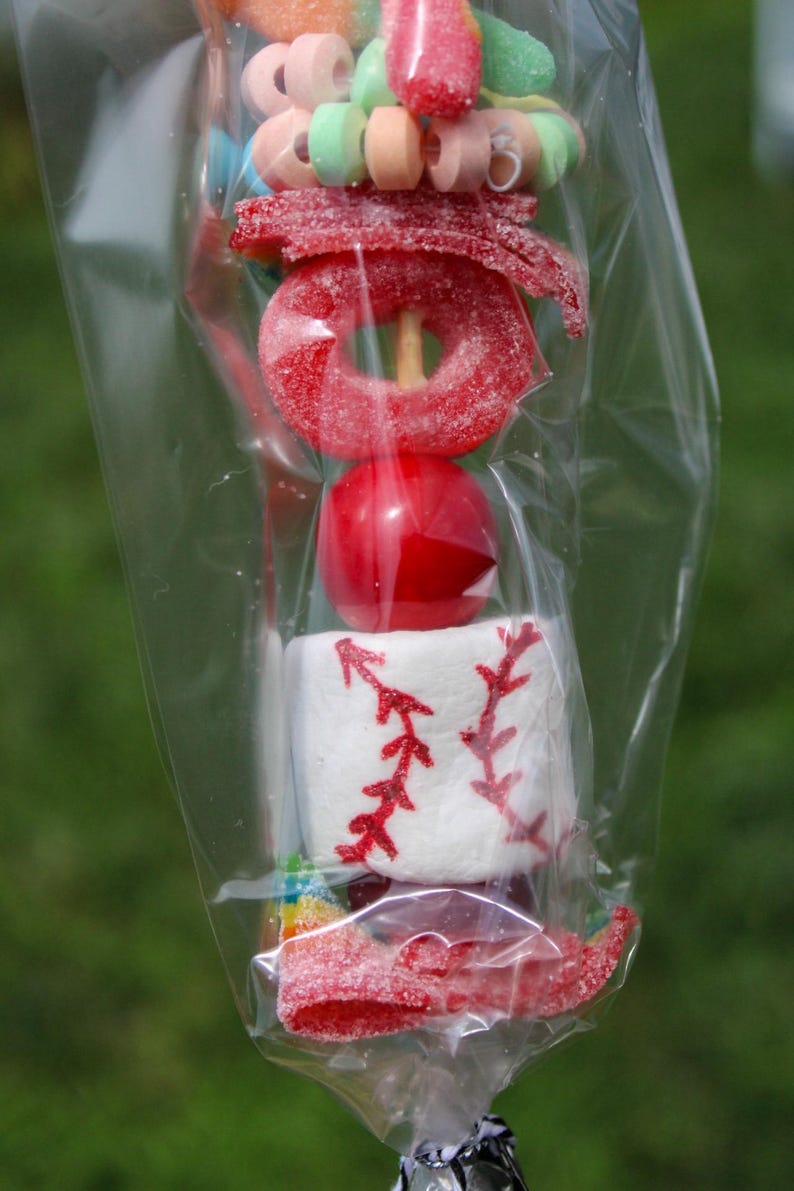 10+ XL Softball Baseball Custom Candy Kabobs, Kids Softball Party ...