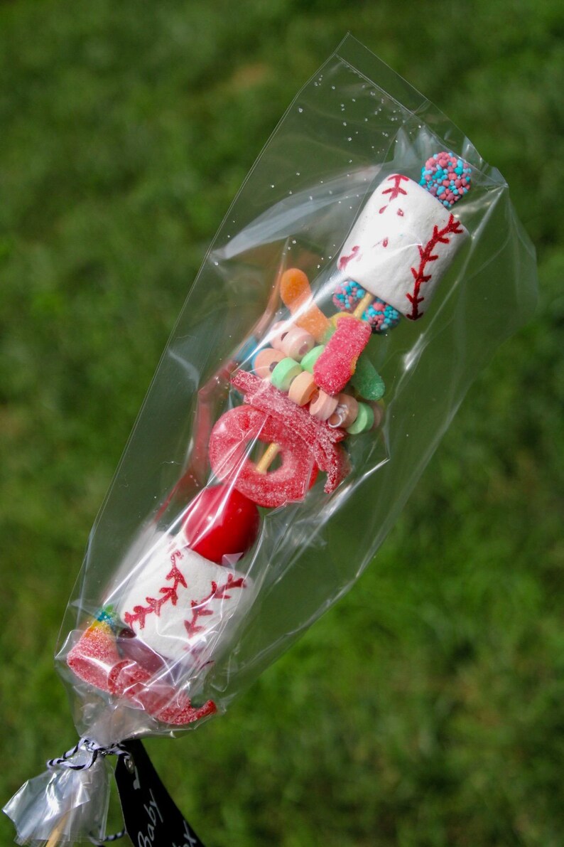 10+ XL Softball Baseball Custom Candy Kabobs, Kids Softball Party ...