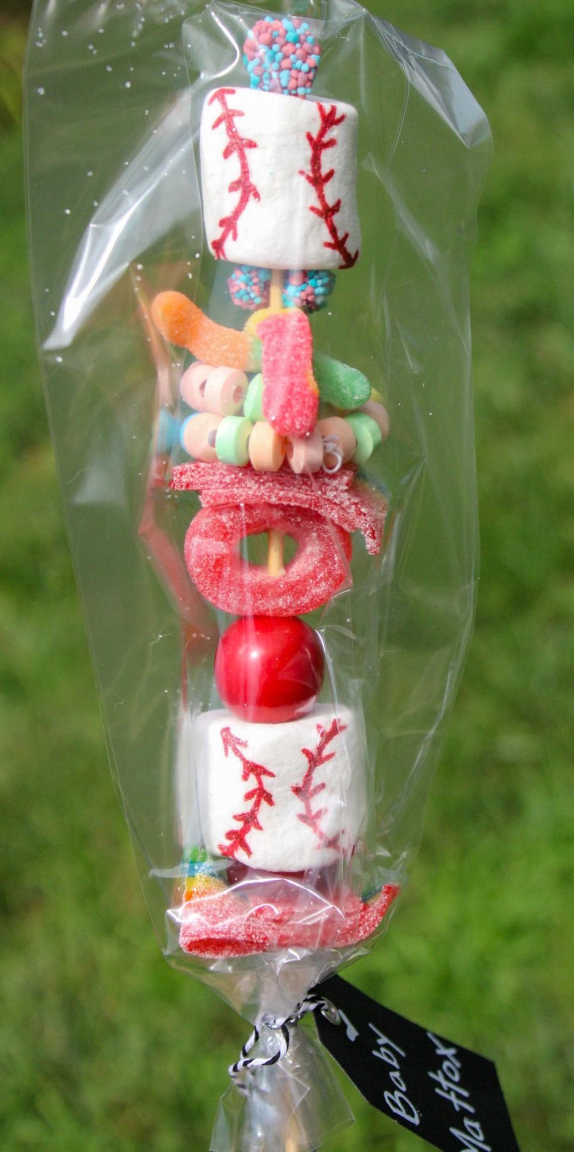 10+ XL Softball Baseball Custom Candy Kabobs, Kids Softball Party ...