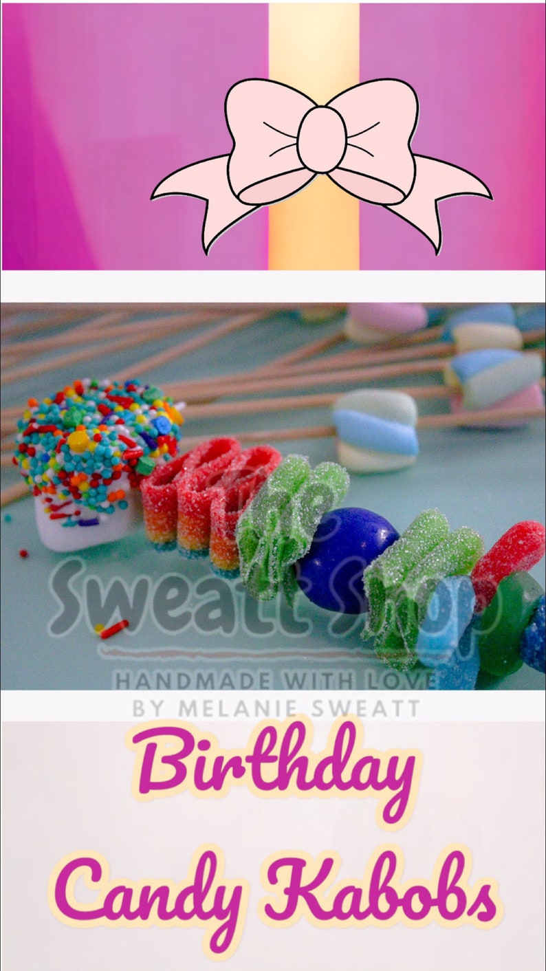 10+ XL Rainbow Candy Kabobs, Kids Birthday Party Favors, Party Bags ...