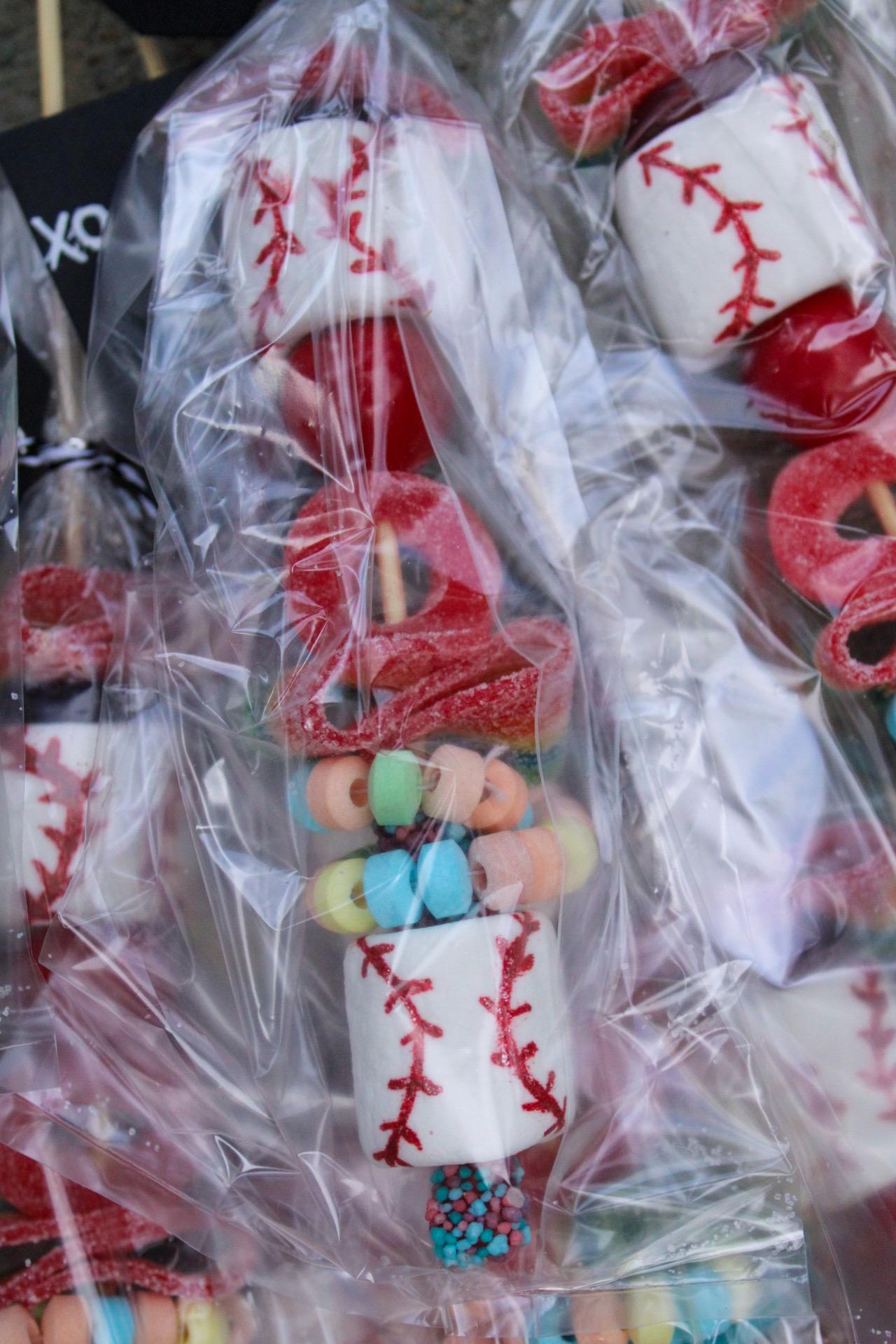 10+ XL Softball Baseball Custom Candy Kabobs, Kids Softball Party ...