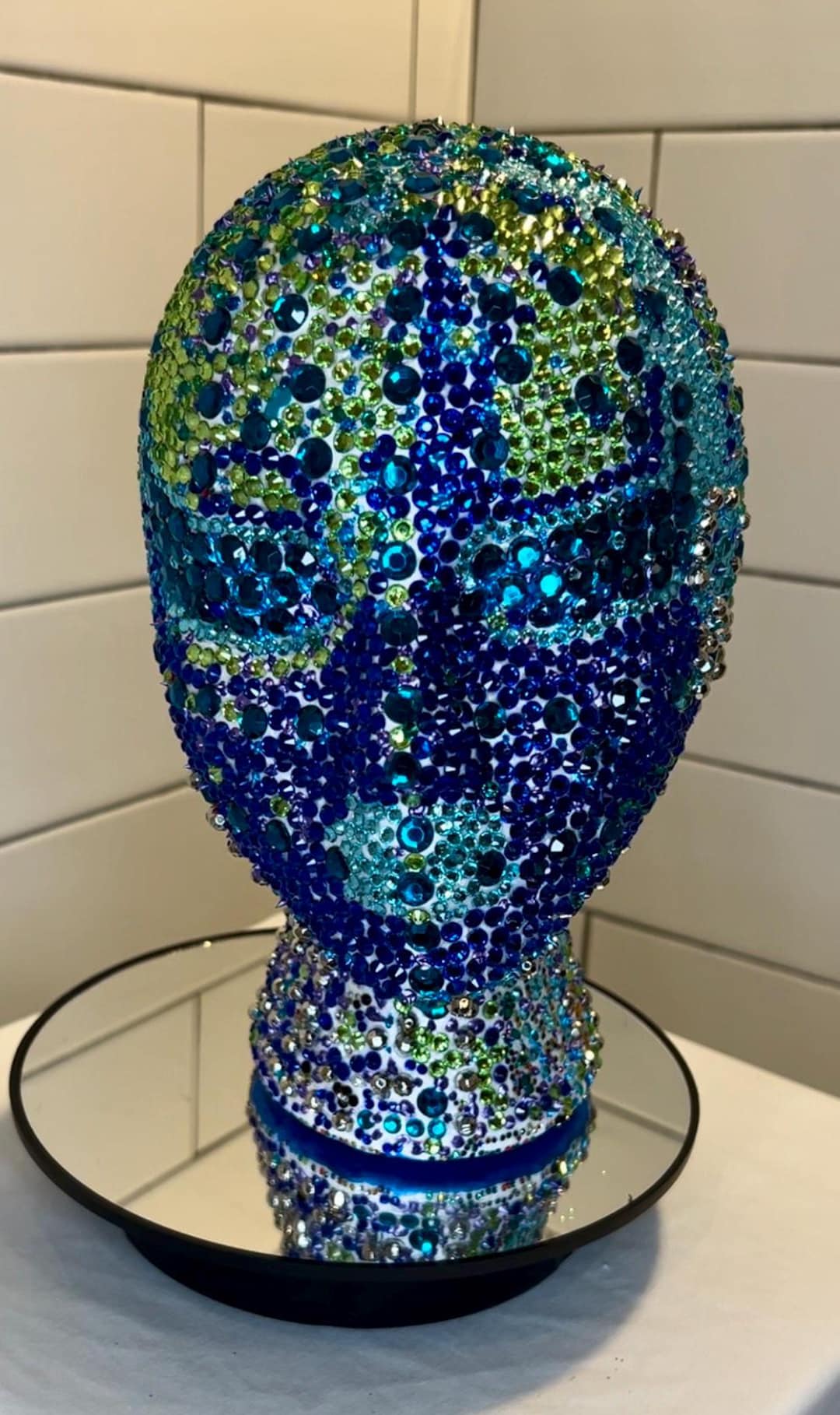 Styrofoam Mannequin Head That is Painted, Bedazzled - Etsy