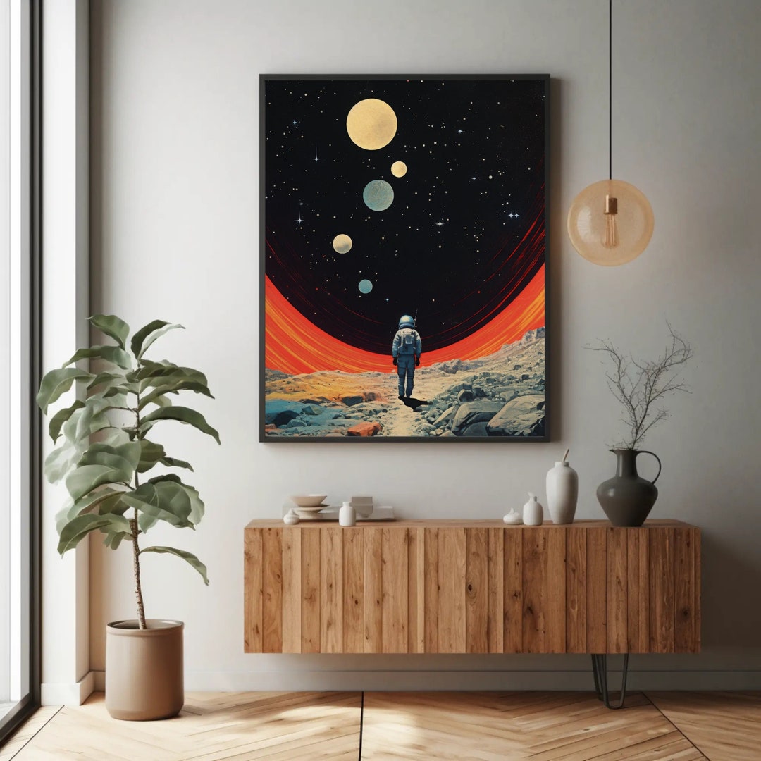 Planet Multiverse | Minimalist Wall Art, Retro Futurism, Science ...