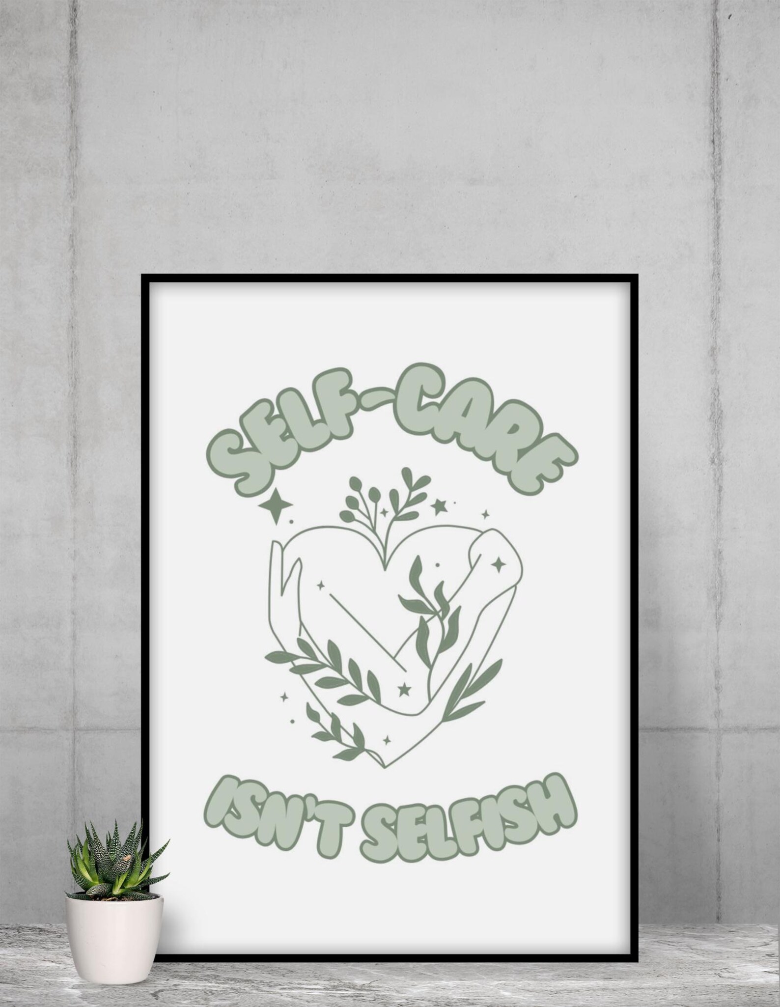Mental Health Self-care Poster | Positive Affirmation Decor for Therapy ...