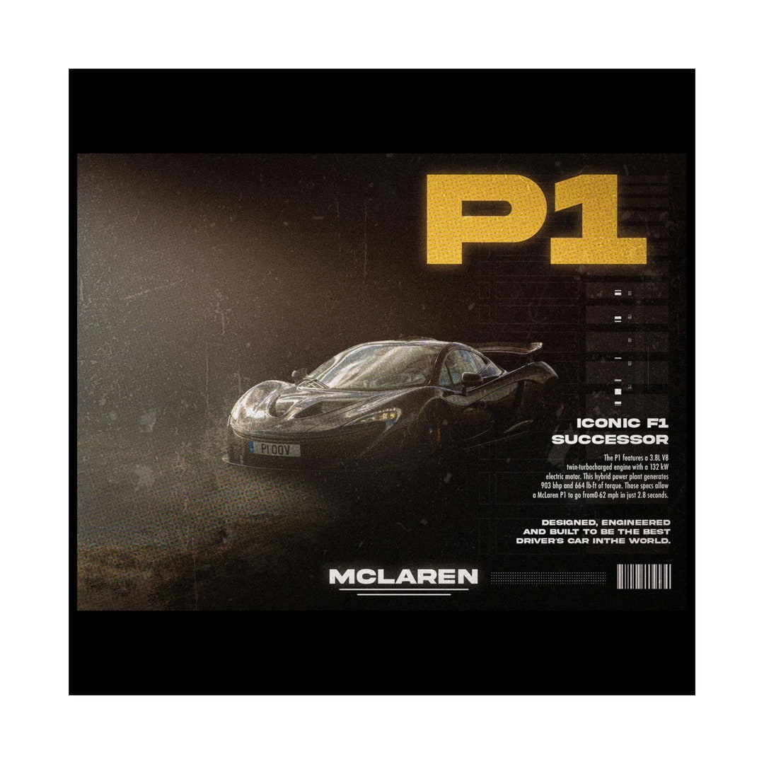 Mclaren P1 Car Poster - Etsy