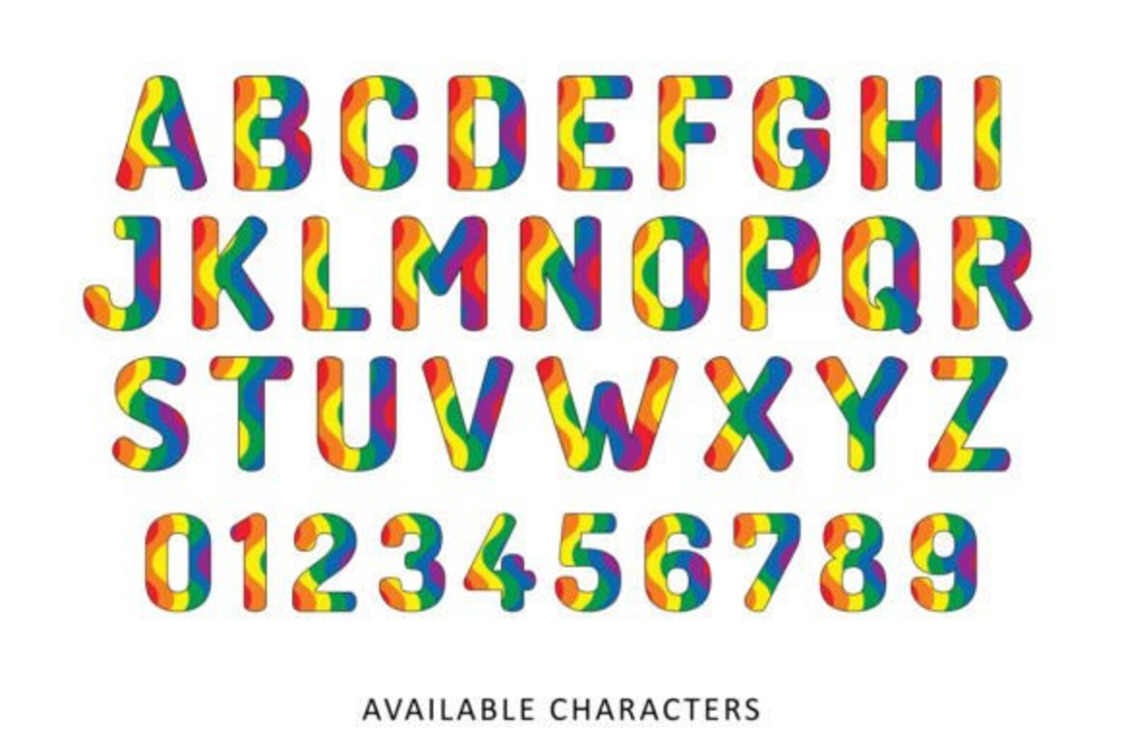 Pride Month Font | Rainbow Font | Pride Month Inspired | LGBTQ Font ...