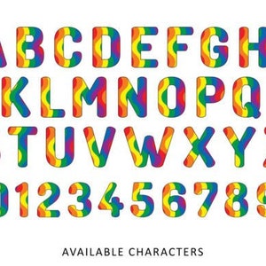 Pride Month Font | Rainbow Font | Pride Month Inspired | LGBTQ Font ...